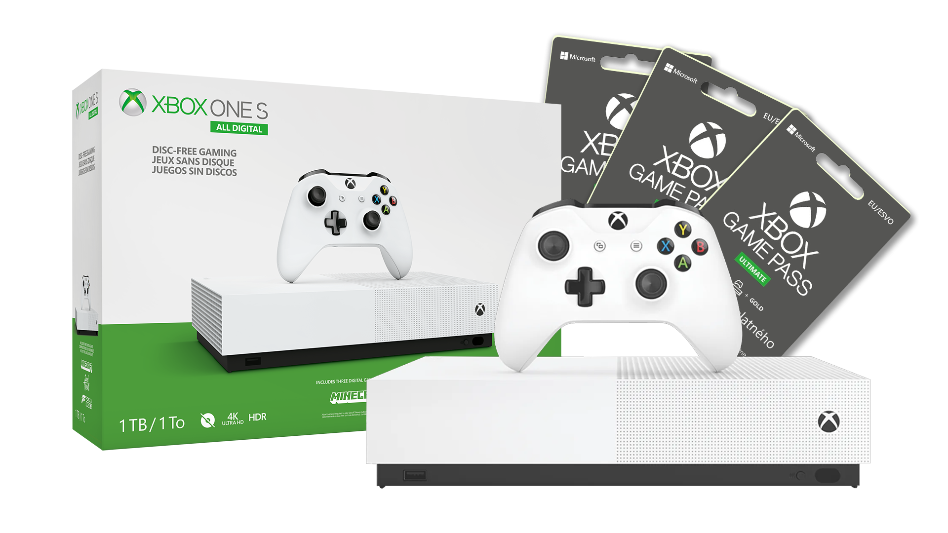 Xbox One S All Digital + 5x Game Pass Ultimate